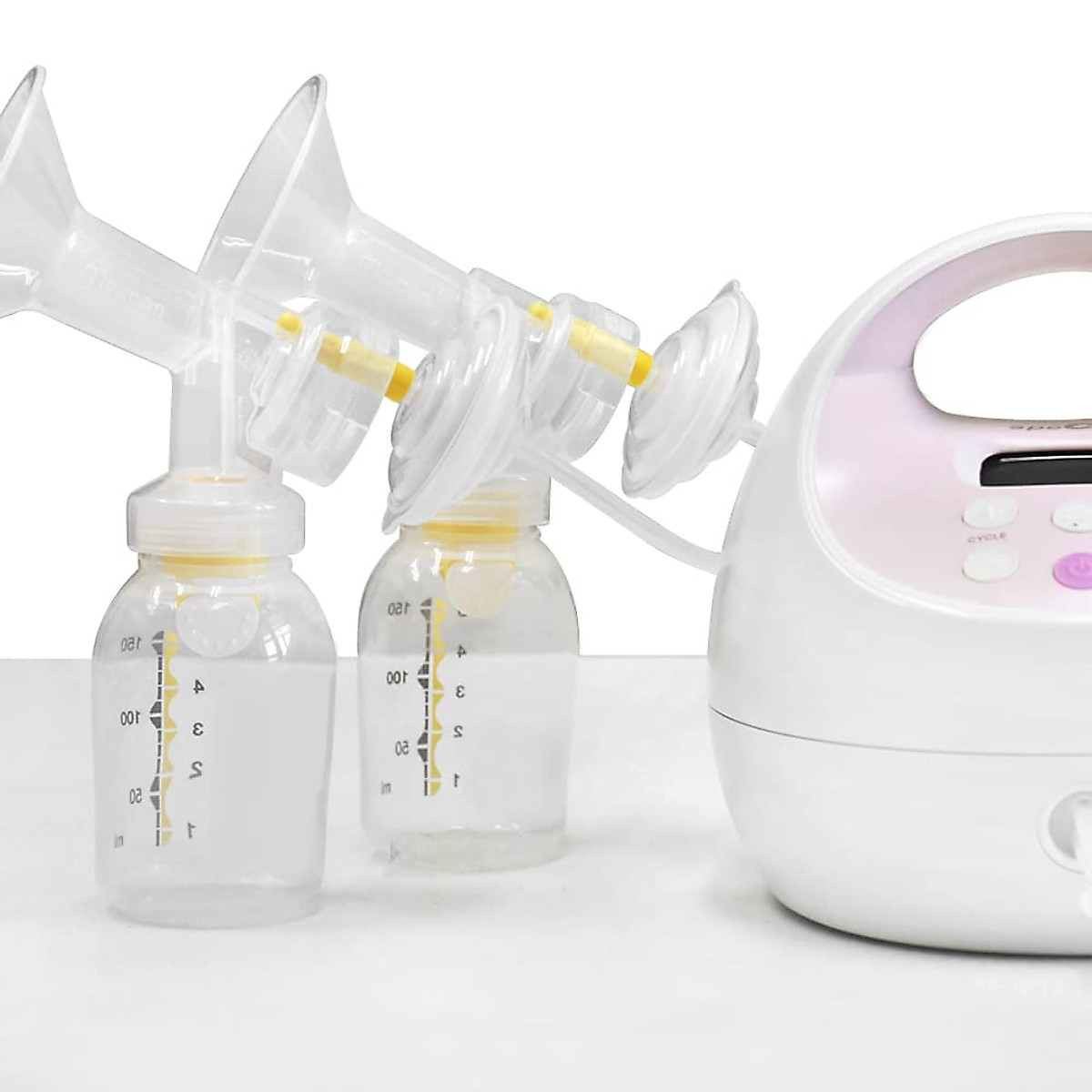 Maymom Flange Adapter Compatible with Spectra S1, Spectra S2; Connects Maymom Breastshield/Maymom Bottle and Spectra Backflow Protector (Maymom Flange Adapter, Yellow)