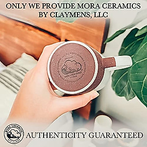 Mora Ceramics 12oz Coffee Mug Set of 4 - Ceramic Tea Cups with Handle - Microwave and Dishwasher Safe, Perfect For Cup or Mug Lovers - Rustic Matte Glaze, Modern Design Mugs - Assorted Colors