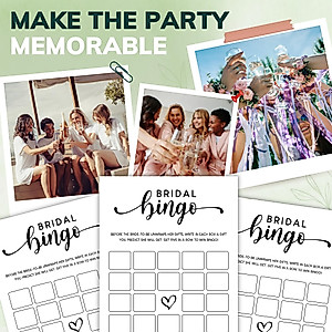 STOFINITY Bridal Shower Bingo Game - 50 Pcs Wedding Shower Game for 50 Guests, Bridal Bingo for Bridal Shower Game, Wedding Bingo Bridal Party Game for Bridal Shower Decorations
