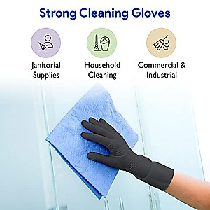 Disposable Black Nitrile Gloves Medium, 400 Count - Heavy Duty 4 Mil Thick - Powder Free, Rubber Latex Free, Medical Exam Grade, Cooking and Food Safe - Soft with Textured Tips