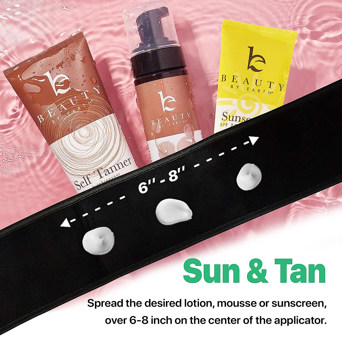 Self Tanner Tanning Mitt Set - Complete Tanning Mitt Kit with Exfoliating Gloves, Body and Face Tanner Mitts for the Perfect Fake Tan - Self Tanning Glove Mitt Applicator