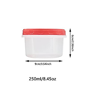 8oz/250ml Small Plastic Containers with screw lid for food kids baby lunch snacks slime cup, Lock in Freshness, Nutrients, & Flavor, Freezer & Dishwasher Friendly (8oz colour 12pcs)