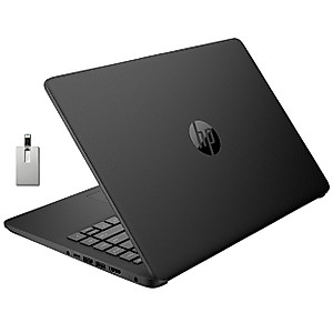 HP Stream 14" HD SVA Laptop, Intel Celeron N4120 Processor, 4GB RAM, 64GB eMMC Flash Memory, Intel UHD Graphics 600, 1-Year Office, Bluetooth, Win 11 S, Black, 32GB Hotface USB Card