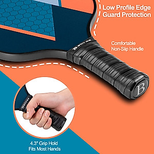 BEIVES Pickleball Paddles, Fiberglass Surface Pickleball Paddles Set of 4, Pickleball Set with 4 Pickleball Rackets, 4 Pickleball Balls, 1 Pickleball Bag, Pickle Ball Paddle Set ​for Men Women