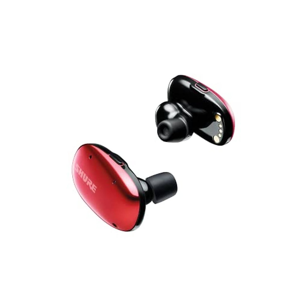 Shure AONIC Free True Wireless Earbuds, Sound Isolating Wireless Bluetooth Earphones, 21-Hr Battery Life, Studio-Quality Sound, Clear Call, Durable Quality, Lightweight, Fingertip Control - Red