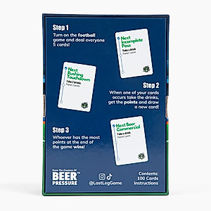 Beer Pressure The Last Leg - Live Football Drinking Game. Perfect for Game Days, Tailgates, Parties, and Pre Games.