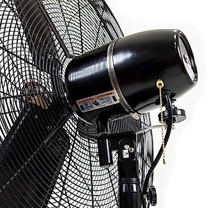 iLiving 30" Pedestal Outdoor Oscillating Fan with Misting kit - Shop, Greenhouse, Patio - 120V 1.8A 8400 CFM