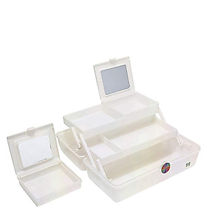 CABOODLES ULTIMATE ON-THE-GO GIRL, White opal Cosmetic Case