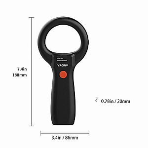 ANVESE Pet Microchip Scanner USB Rechargeable RFID EMID Micro Chip Reader Scanner 134.2kHz Standard FDX-B ISO11784/ISO11785 Support Data Export Pet Chip ID Scanner for Animal/Pets/Dogs/Cats (W90S)