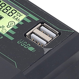 Hilitand Solar Controller, 100A 12V 24V Multi Function LCD Display Solar Panel Charger Controller for Open AGM Gel Batteries USB PV Panel Control