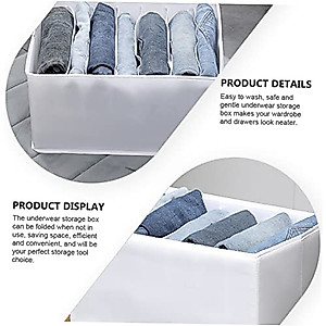 SOESFOUFU 1pc Underwear Storage Box Cabinet Drawer Necktie Organizer Clothes Storage Box Desk Closet Fabric Organizer Bra Drawer Dividers Sock Storage Box 7 Cell Sock Box Closet Storage Box