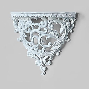 Fenteer European Floating Shelf Display Organizer Kitchen Bedroom Office, White L