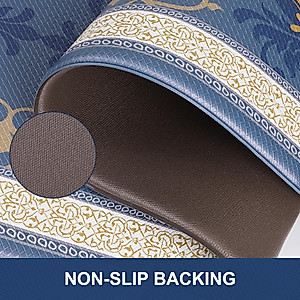 FRAMICS Boho Kitchen Rugs and Mats Sets of 2 Anti-Fatigue Kitchen Mats for Floor Memory Foam Cushioned Non Slip Kitchen Mats PVC Waterproof Kitchen Rugs for Sink Laundry Hallway Standing