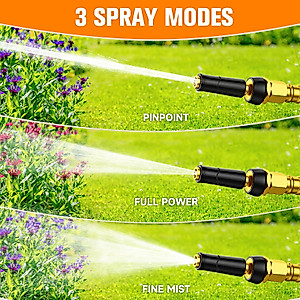 Rosy Earth 100 FT Garden Hose Expandable - 304 Stainless Steel Water Hose 100 FT - Heavy Duty Flexible Kink Free Hose, no Bite