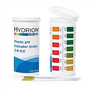 pHydrion 9200 Plastic pH Indicator Strips, 0.0 to 6.0, flip top Vial Packaging