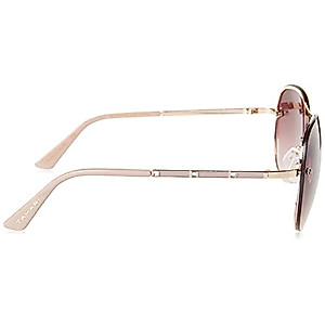 TAHARI womens Th651 Metal UV Protective Crystal Aviator Women s Sunglasses Wear Year Round Elegant Gifts for Women 63, Gold & Nude, 62 mm US