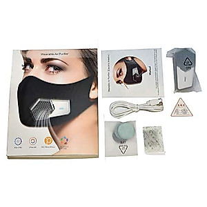 Personal Smart Electric Air Face Mask,Reusable Wearable Air Purifiers Mask,With Fan for Air Supply, Used for Cycling,Running, Weeding, Outdoor Sports