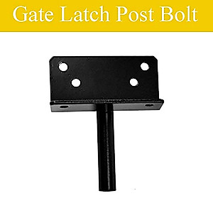 NIDAYE Self-Locking Gate Latch - Post Mount Automatic Gravity Lever Wood Fence Gate Latches with Fasteners/Black Finish Steel Gate Latch to Secure Pool