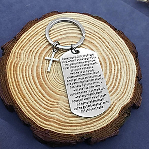 Vadaka Correctional Officer Keychain Prayer Jewelry Christian Gift Religious Jewelry Thanksgiving Day Christmas Birthday Gift from Correctional Officer Mom Wife Daughter