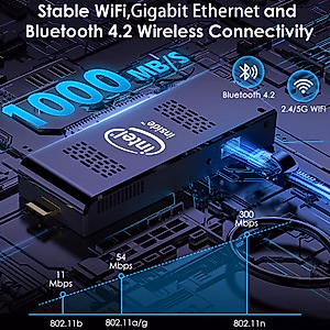 Mini PC Stick Windows 11 Pro,Intel Compute Stick with Celeron N4000(Up to 2.8GHz) Equipped 8GB RAM 512GB M.2 SSD,Micro Computer Support 4K@60Hz Output/WiFi/BT/Gigabit Ethernet