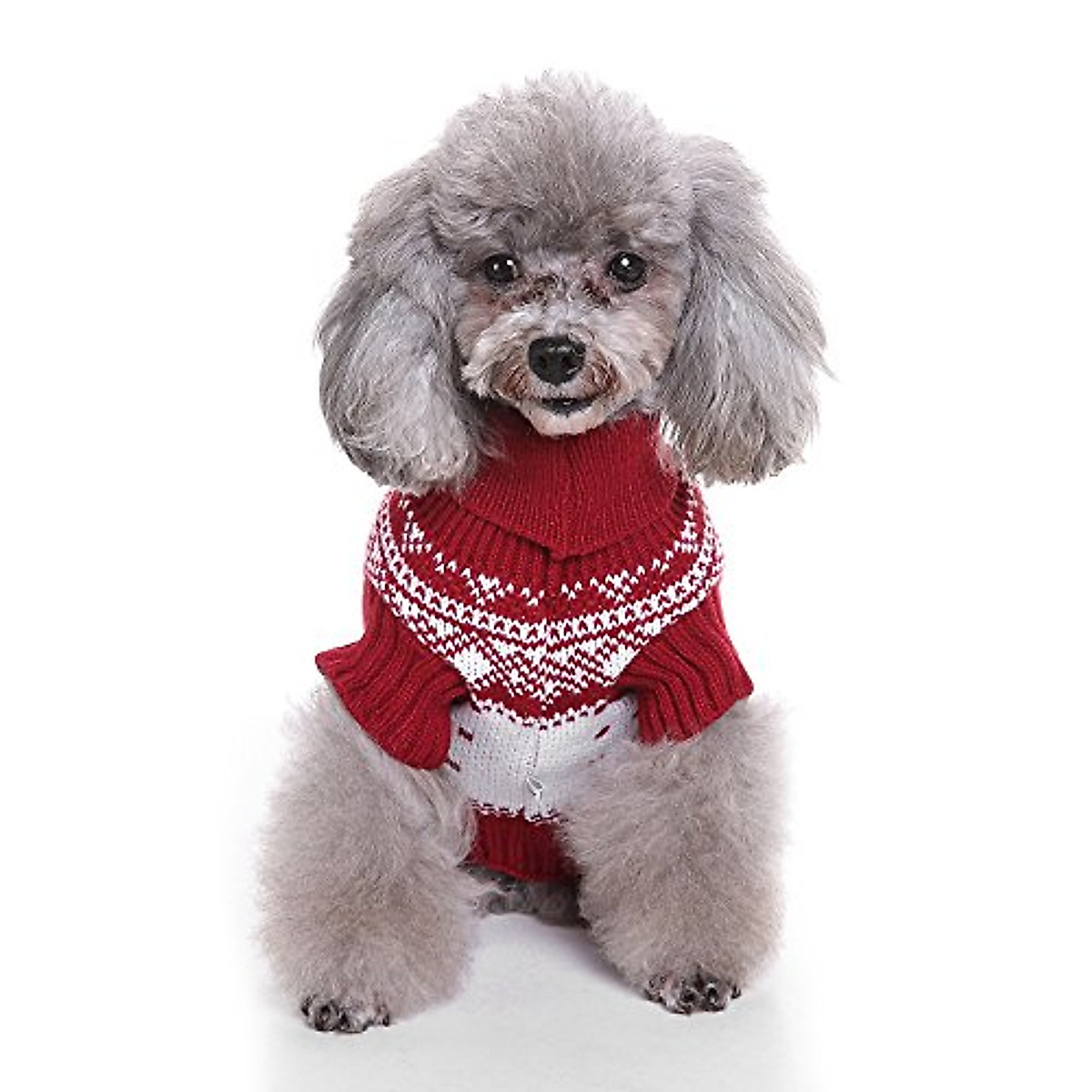 Christmas Dog Jumper Knitted Pet Dog Christmas Sweater Soft Winter Dog Jumper Coat Pet Xmas Sweater Clothes for Small Medium Large Dogs Cats Christmas Costume (Medium, Style-2)
