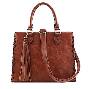 Lady Conceal Concealed Carry Purse - YKK Locking Laced Ann Concealed Weapon Satchel (Mahogany)