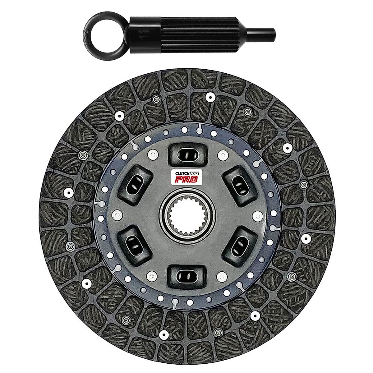 ClutchMaxPRO Performance Stage 2 Clutch Disc Plate with Alignment Tool Compatible with 1987-1992 Toyota Supra Turbo 3.0L 7M-GTE 5-speed R154 MK3 (CPLC56024R1DEAT-16063-ST2)