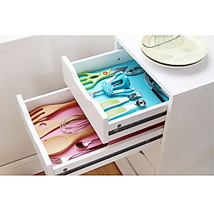 Humibird EVA Cabinet Drawer Liner Bright-Colored Shelf Liner Non-Adhesive Refrigerator Pad Cupboard Non-Slip Mat (2 Rolls in Blue)