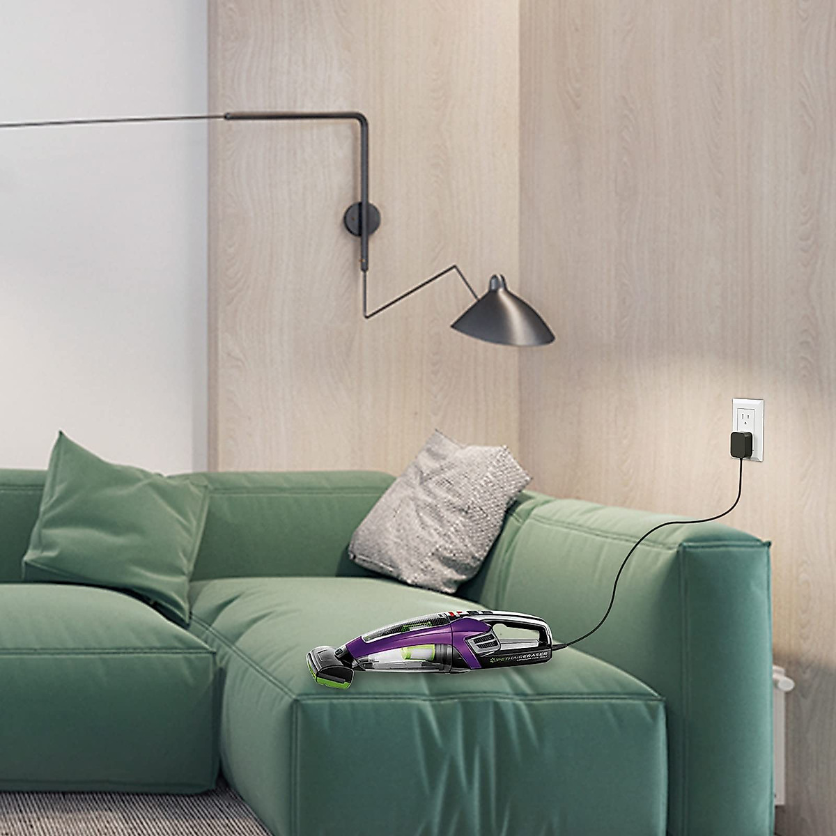 Replacement for Bissell Pet Hair Eraser Charger, Charging Power Cord Compatible with Bissell 2390 2390A 23903 2284W 2284 14.4V Lithium Ion Hand Vacuum Power Cord