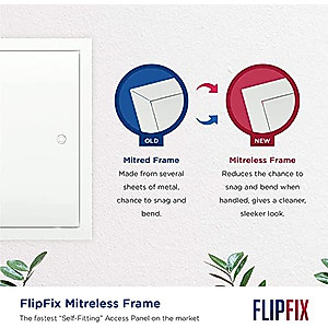 FlipFix Premium Metal Access Panel / Access Door for Drywall / Easy to Fit (6" x 6")
