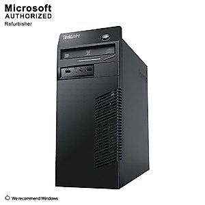Desktop PC Computer Tower LENOVO THINKCENTRE M72E, Intel Quad Core i5-3550 3.7GHz, 4G DDR3, 500G, DVD, WiFi, BT, VGA, DP, Windows 10 Pro 64 Bit-Multi-Language Supports English/Spanish/French (Renewed)