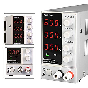 DC Power Supply Variable, NPS605W DC Power Supply Adjustable Digital 300W 0-60V 0-5A Adjustable Switching Regulated Power Supply with 3 Digits Display and Leads Power Cord
