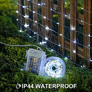 JMEXSUSS 2 Pack White Fairy Lights Battery Operated, Total 200 LED 66ft Twinkle Lights with Remote, 8 Mode White Christmas String Lights for Bedroom Ceiling Centerpiece Tree Indoor Decor