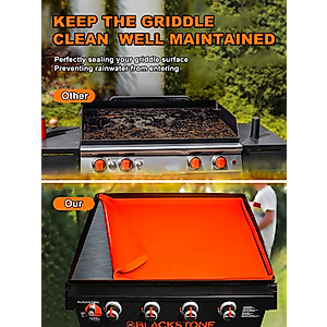 Artnice Silicone Griddle Mat for Blackstone Griddle, 22" Heavy Duty Food Grade Silicone Griddle Mat, All Season Cooking Protective Griddle Grill Cover, Blackstone accessories, Orange