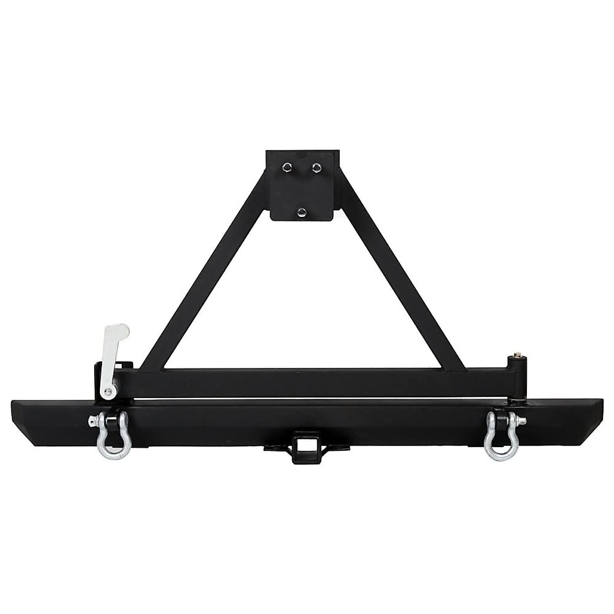 YUFUDE Rear Bumper with Tire Carrier & D-Ring Fits YJ & TJ (Black, Iron Steel),Easy to install,Free return