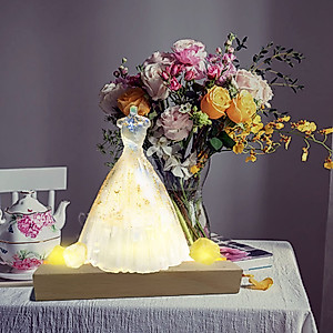 4.33 Inch Rectangle Display Pedestal, Wooden Light Display Stand LED Base Art Lights Display Pedestal Crystal Wood Lighted Base Stand for Crystal Display Glass Art Pedestal Paperweighs (4 Pcs)