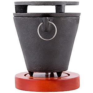 Chef Master Mini Hibachi Grill | Japanese Hibachi Grill Indoor | Fun with Family & Friends | Wooden Base | Indoor Smores Maker | Cast Iron Hibachi Grill Top | Mini Smores Maker