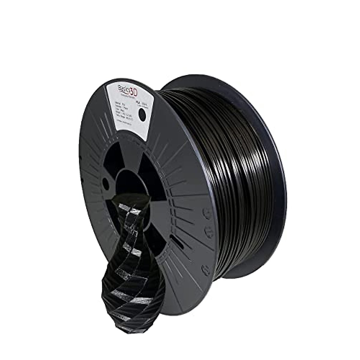 Basics 3D Professional 3D Printer Filament, Black, PLA Bioplastic Composite, 1.75mm, 1.0 Kg, Filament Compatible with Prusa, Creality, FlashForge and Most FDM Printers, Made in USA