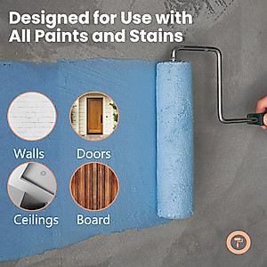 Mister Rui Paint Roller Kit, 18 Pack Paint Roller Set, 4"9" Paint Rollers for Painting Walls, Paint Tray with Liners, Angled Paint Brush, Professional Painting Kit for Home Improvement