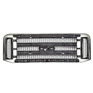 JMTAAT Black Paintable Grille Compatible With 05-07 Ford Excursion F-250 F-350 F-450 F-550 Super Duty Conversion Grill (Without Emblem)