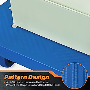 MoNiBloom 2 Tier Steel Utility Cart Multipurpose Service Trolley Cart with Wheels Great for Warehouse Garage Office, 661 lbs Capacity