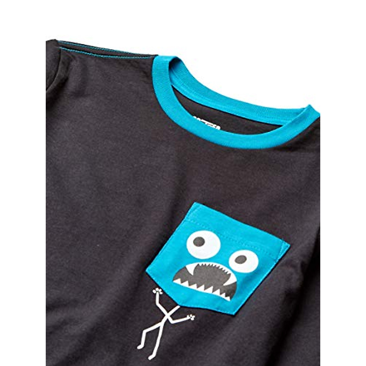 Amazon Essentials Boys' Long-Sleeve T-Shirts, Pack of 5, Monsters/Multicolor/Stripe, Medium