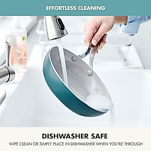 GreenPan Nova 8" Frying Pan Skillet, Oprah’s Favorite Things 2024, Ceramic Nonstick Cookware, PFAS Free, Toxin-Free, Induction Suitable, Dishwasher & Oven Safe, Durable, Easy Clean, Deep Teal