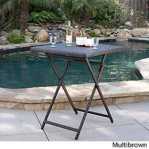 Christopher Knight Home Margarita Outdoor Wicker Bar Table, Multibrown