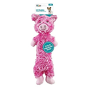 Outward Hound by Charming Pet Lil' Dudes Pig Plush Squeaky Dog Toy