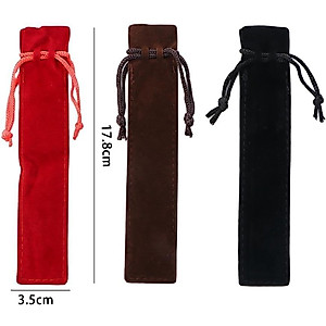 Tangseajiao 1Pc Pink Velvet Pencil Pouch, Drawstring Pencil Pouch, Soft Single Pen Holder, Adult Gift, For Office, Business Supplies, Office Supplies, Pencil Holder and Case