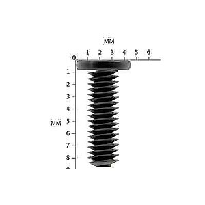 RapidSparesLtd Pack of 500 M2.5x8 New Black Zinc Wafer Head Laptop Machine Screw Philips Head