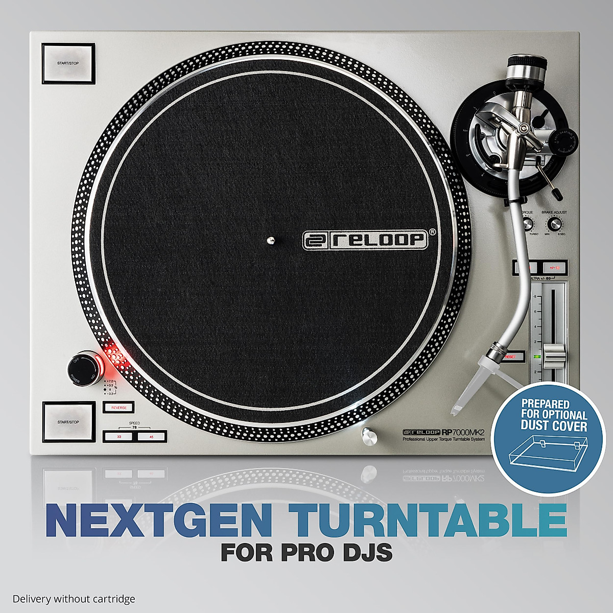 Direct Drive High Torque Turntable in silver