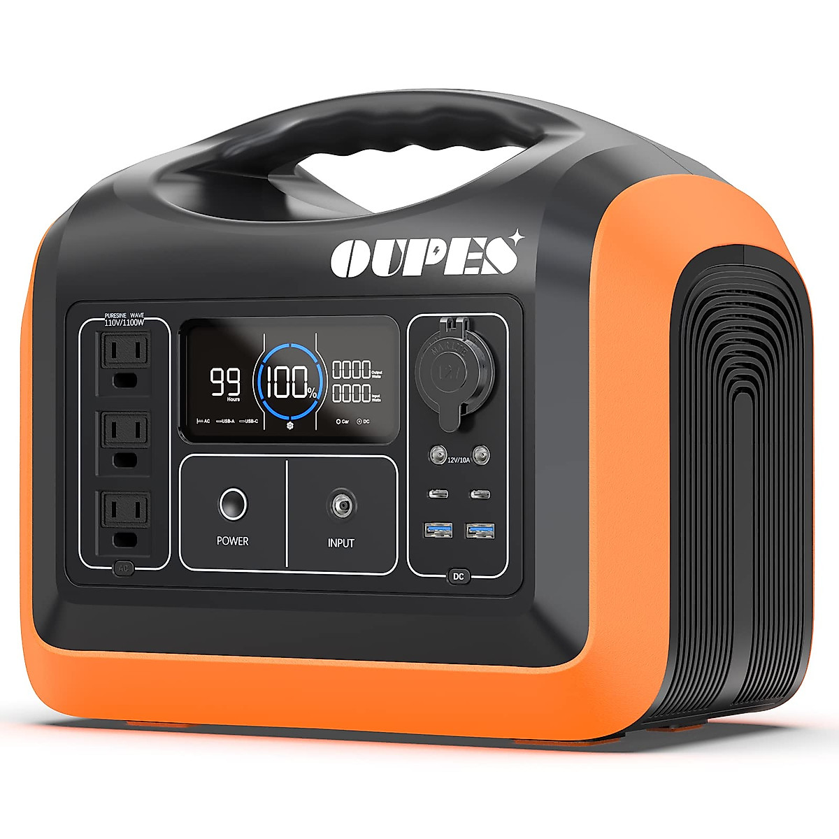 OUPES 1200W Portable Power Station, Solar Generator 992Wh LiFePO4 Battery Backup Solar Powered Generators Quick Charge Pure Sine Wave 110V AC Outlet Powerbank for Home Use Camping Outdoors Travel