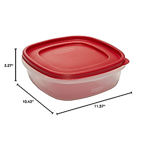 Rubbermaid Easy Find Lids Food Storage Container, 9 Cup, Racer Red